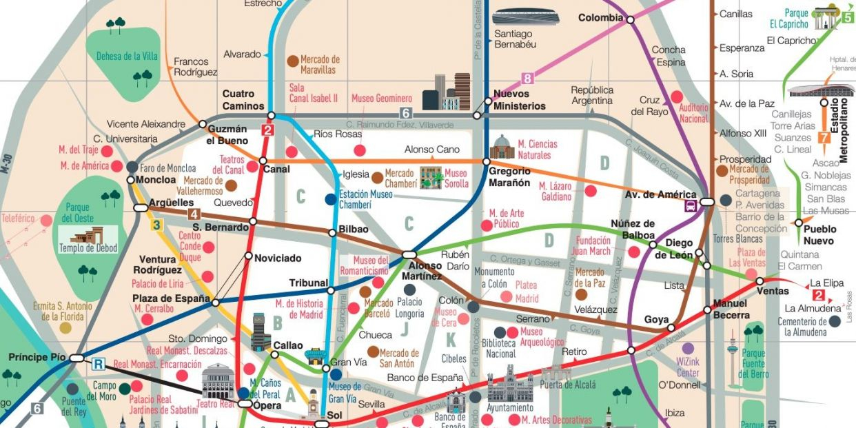 Nuevo plano de Metro de Madrid 2023