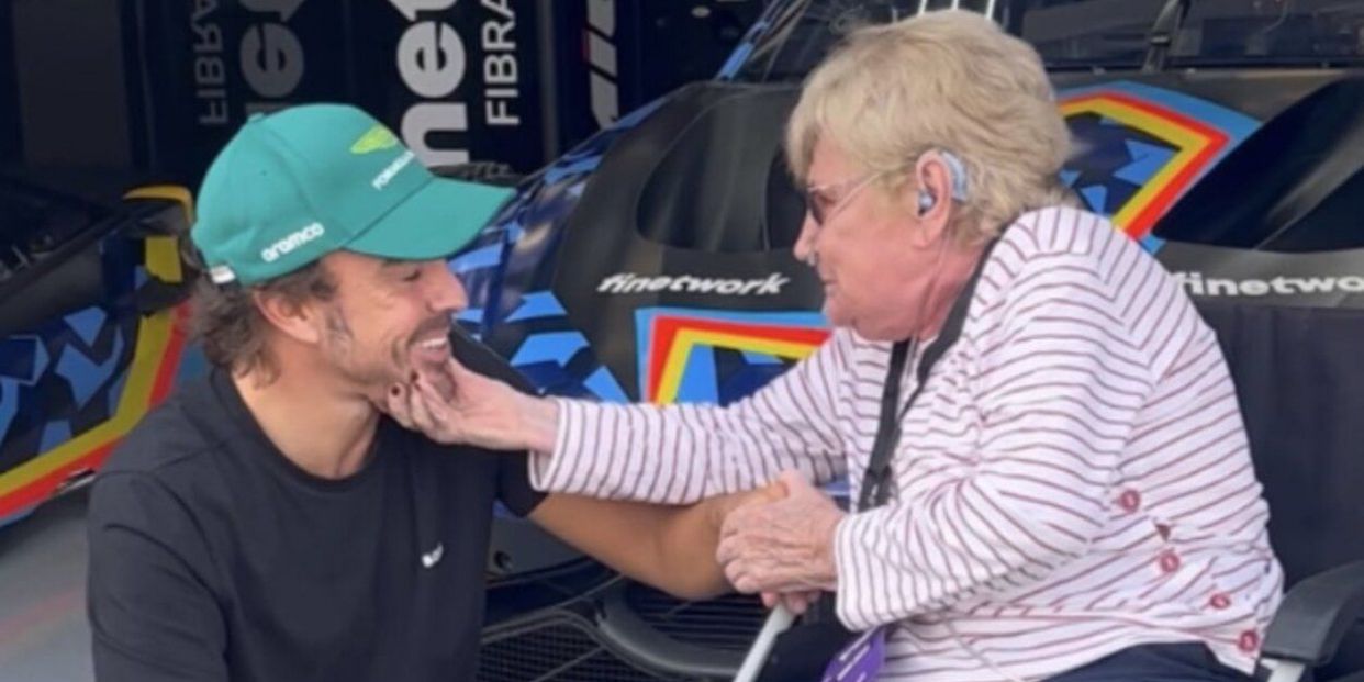 Paqui cumple su sueño y conoce a Fernando Alonso